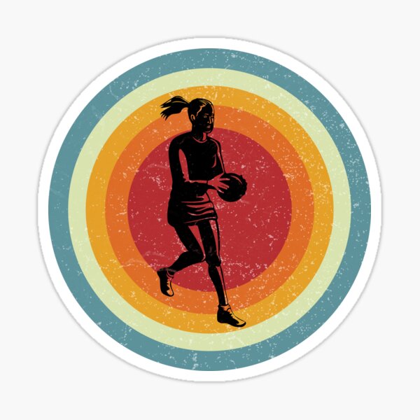 "Netball Vintage Art" Sticker for Sale by LittleShop79 | Redbubble
