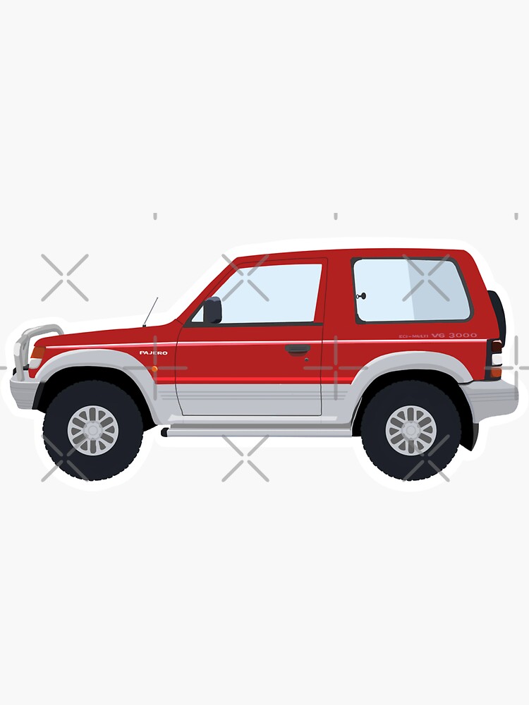 "Pajero Shorty Red" Sticker for Sale by EnderProxy | Redbubble