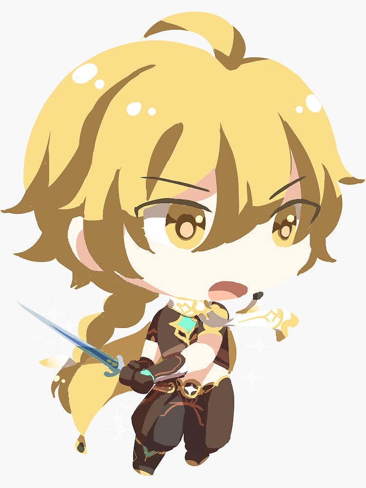 "Chibi Aether Genshin Impact" Sticker for Sale by RiviLaurant | Redbubble