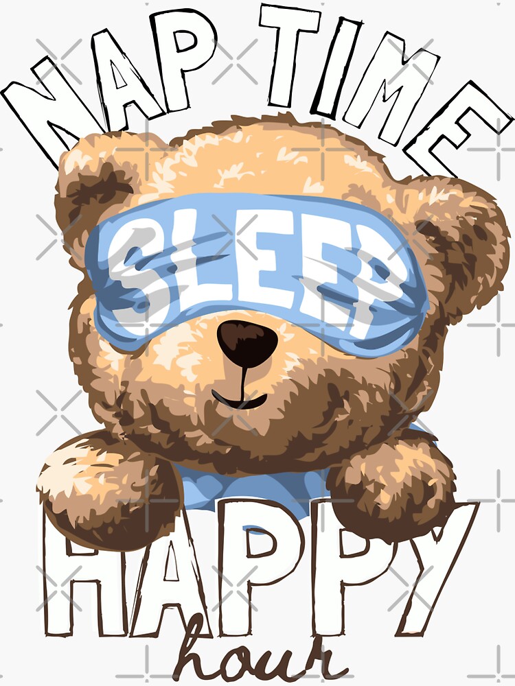 "Teddy Bear's Nap Time" Sticker by thelydesign | Redbubble
