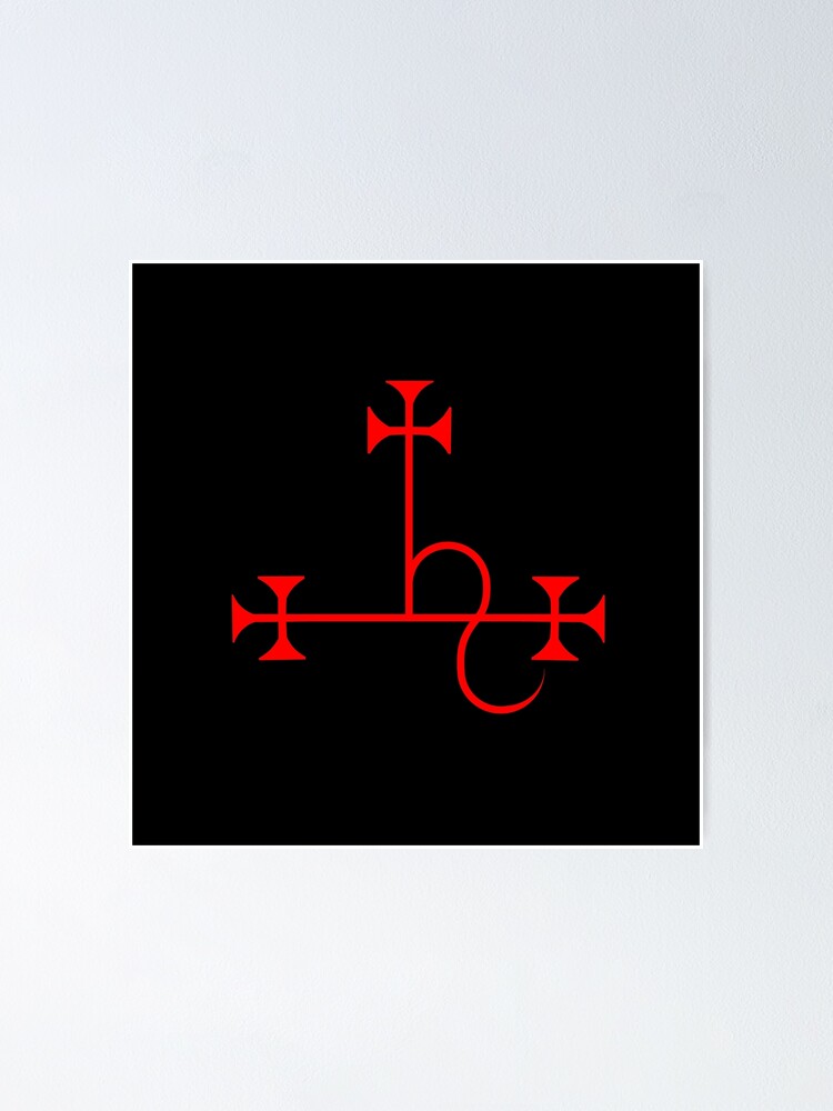 "Lilith - Goetia style sigil - uncircled (red)" Poster for Sale by ...