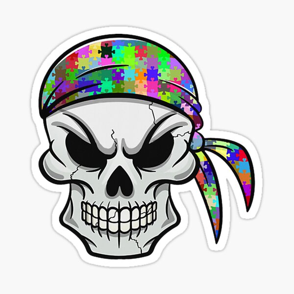 "Skull Autism Awareness Tee Mom Dad Autism" Sticker for Sale by ...