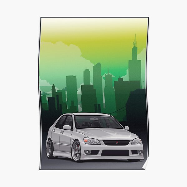 Póster «Ilustración de Altezza rs200 con fondo de paisaje urbano» de ...