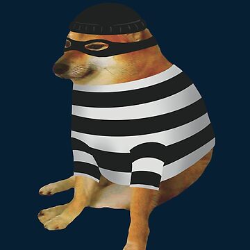 "Cheems Doge Robber" Sticker for Sale by DonatasSab | Redbubble