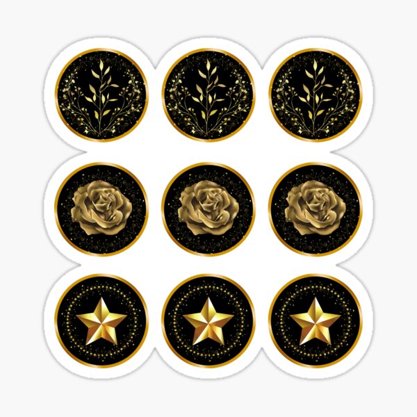"Gold sticker" Sticker by Iram-designs | Redbubble