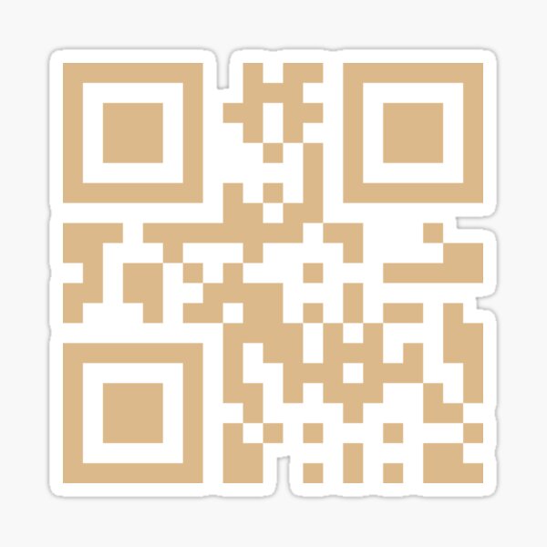 "QR code brown" Sticker for Sale by Adrianach1 | Redbubble