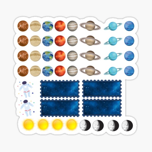 "Space and planets" Sticker for Sale by Iram-designs | Redbubble