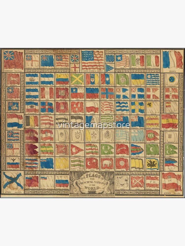 "1837 flag chart - The Flags of The Principal Nations In the World ...