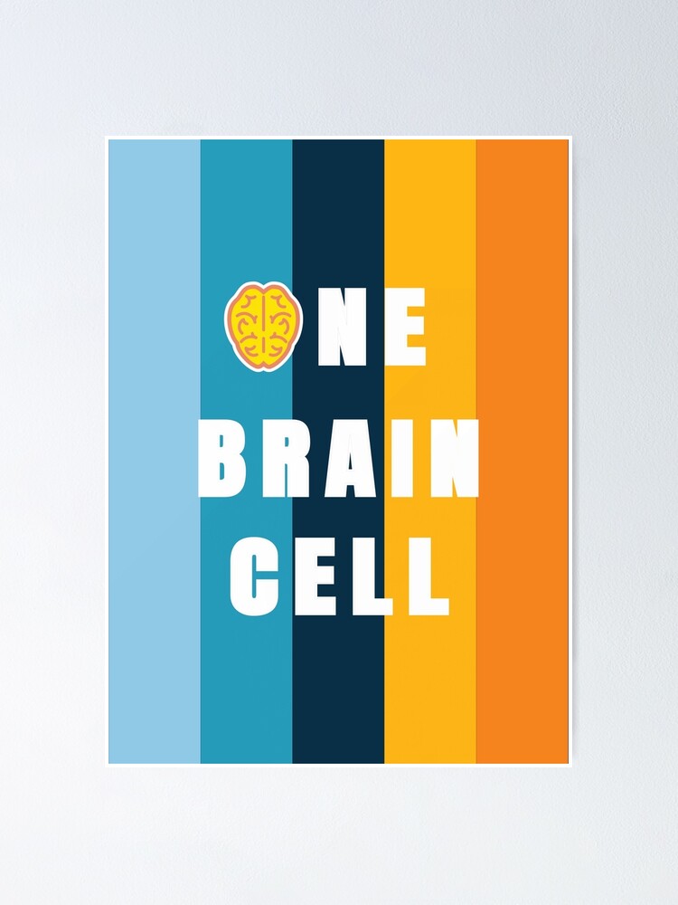 "Simple One Brain Cell" Poster for Sale by FridPix | Redbubble