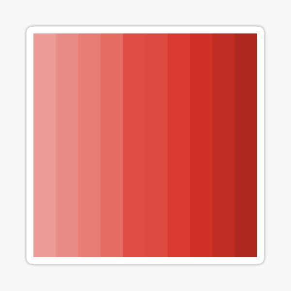 "Shades of Red Color Palette Stripes" Sticker for Sale by TalBright ...