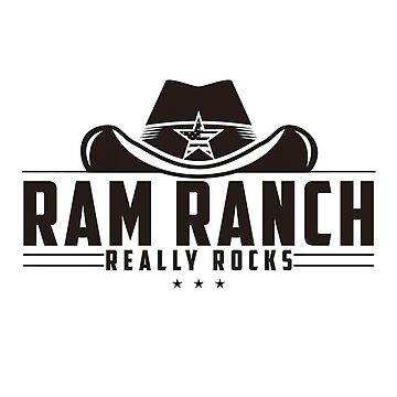 "Ram Ranch Really Rocks, Ram Ranch, Ram Ranch Lyrics" Sticker for Sale ...