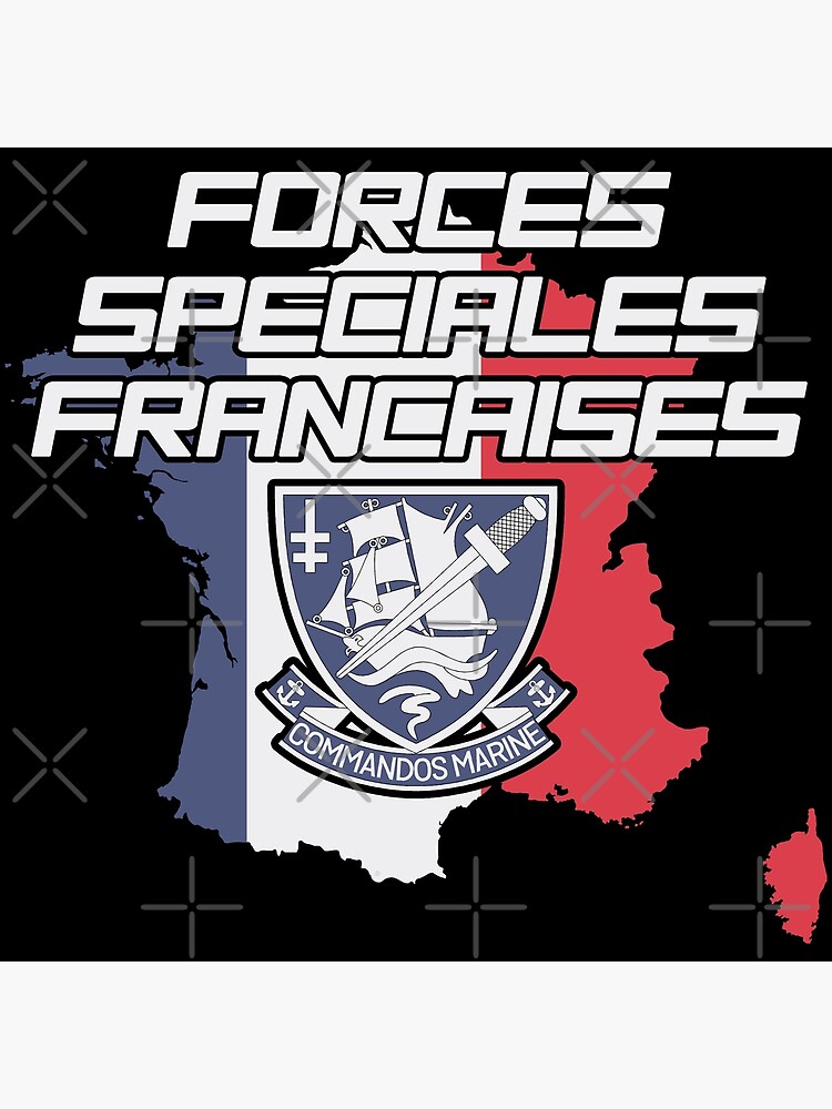 "French Navy Special Forces Commandos Marine #1468" Poster for Sale by ...