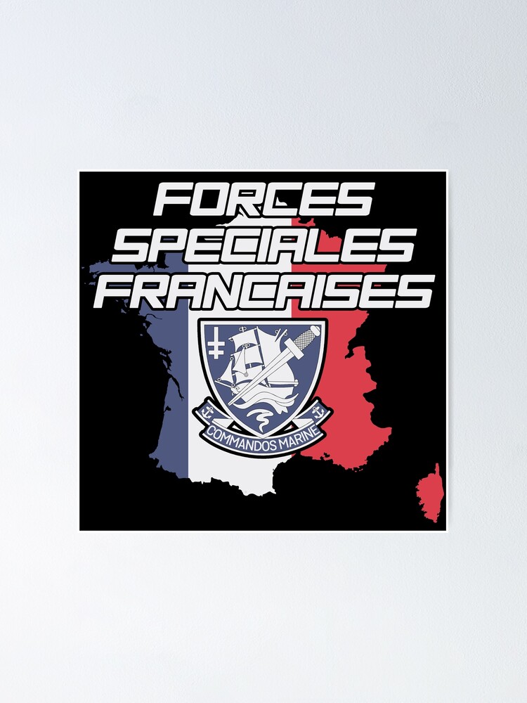 "French Navy Special Forces Commandos Marine #1468" Poster for Sale by ...