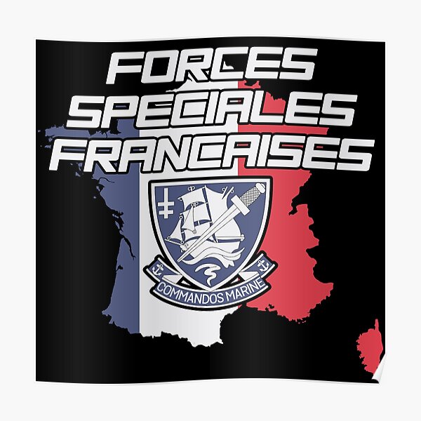 "French Navy Special Forces Commandos Marine #1468" Poster for Sale by ...