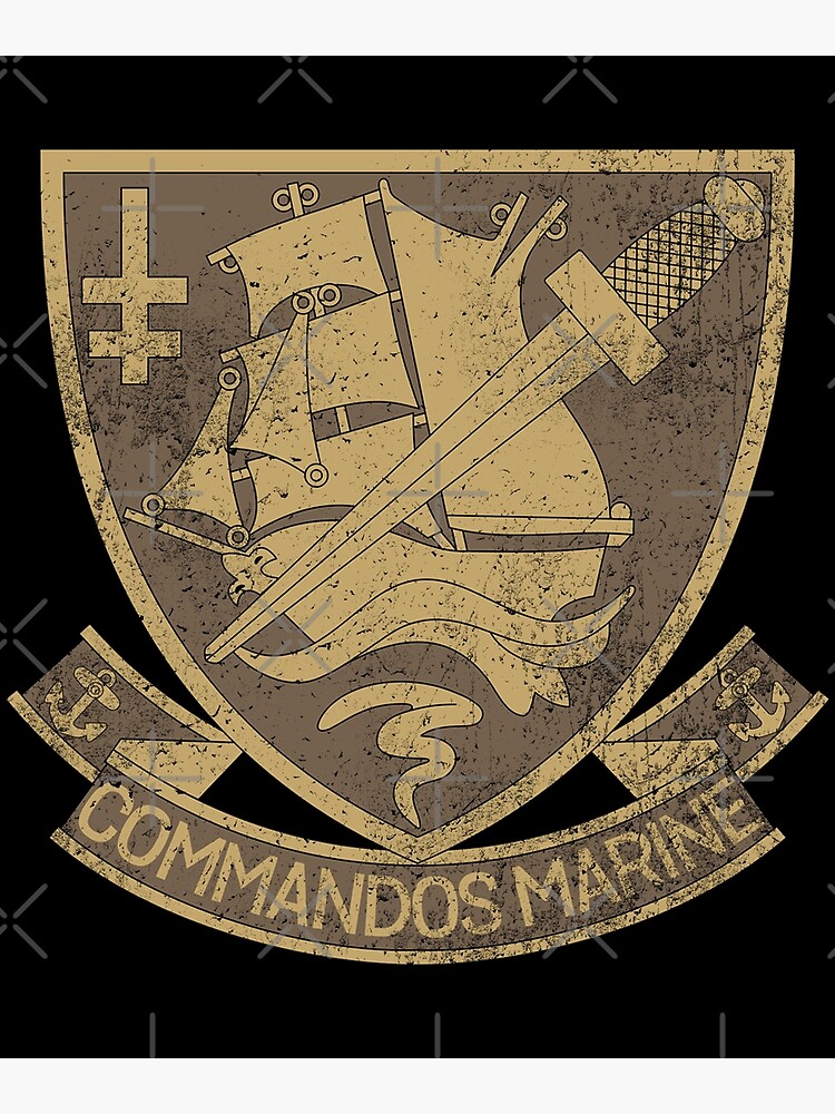 "French Navy Special Forces Commandos Marine #1283" Poster by TheAplus ...