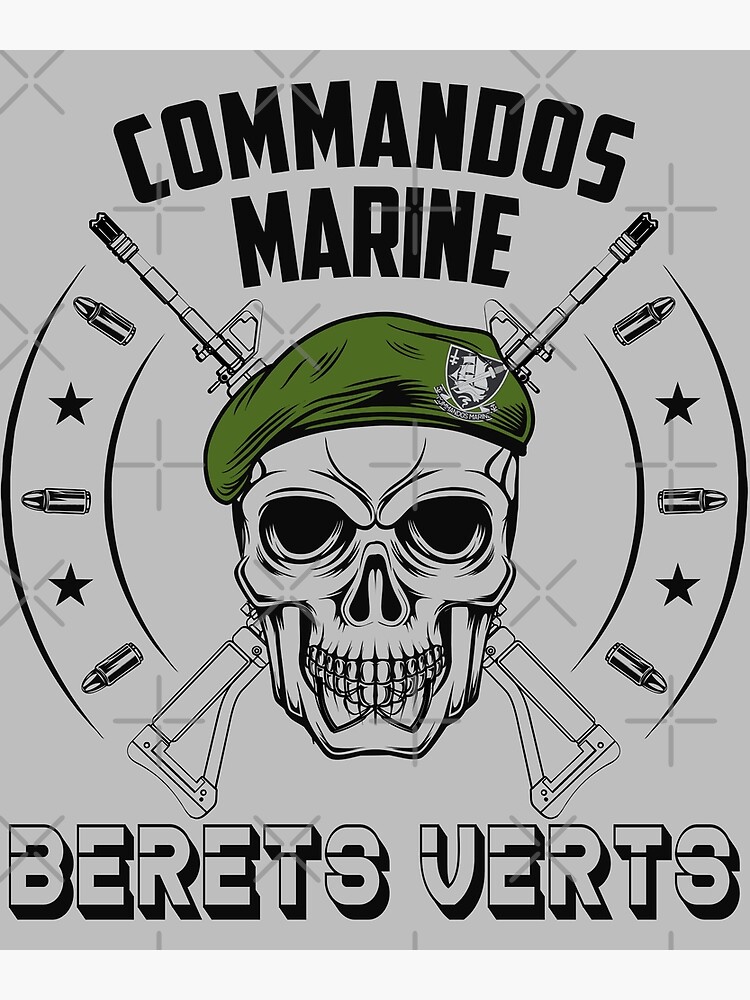 "Berets Verts French Navy Special Forces Commandos Marine #1470" Poster ...