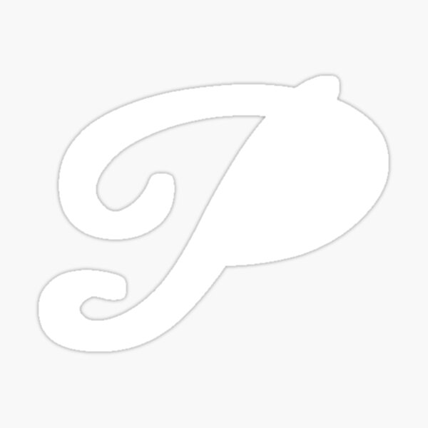 "Luxury P letter - In White and Black Design " Sticker by PKNCLICKS ...