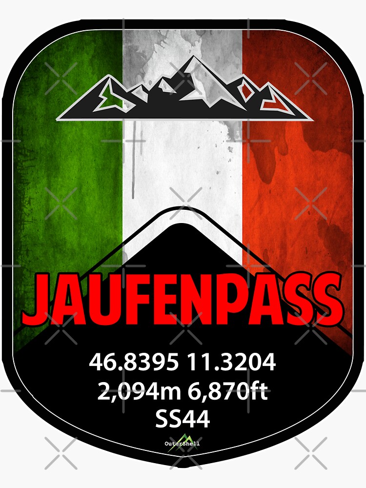 Sticker for Sale mit "Jaufenpass Passo di Monte Giovo Italien Aufkleber ...