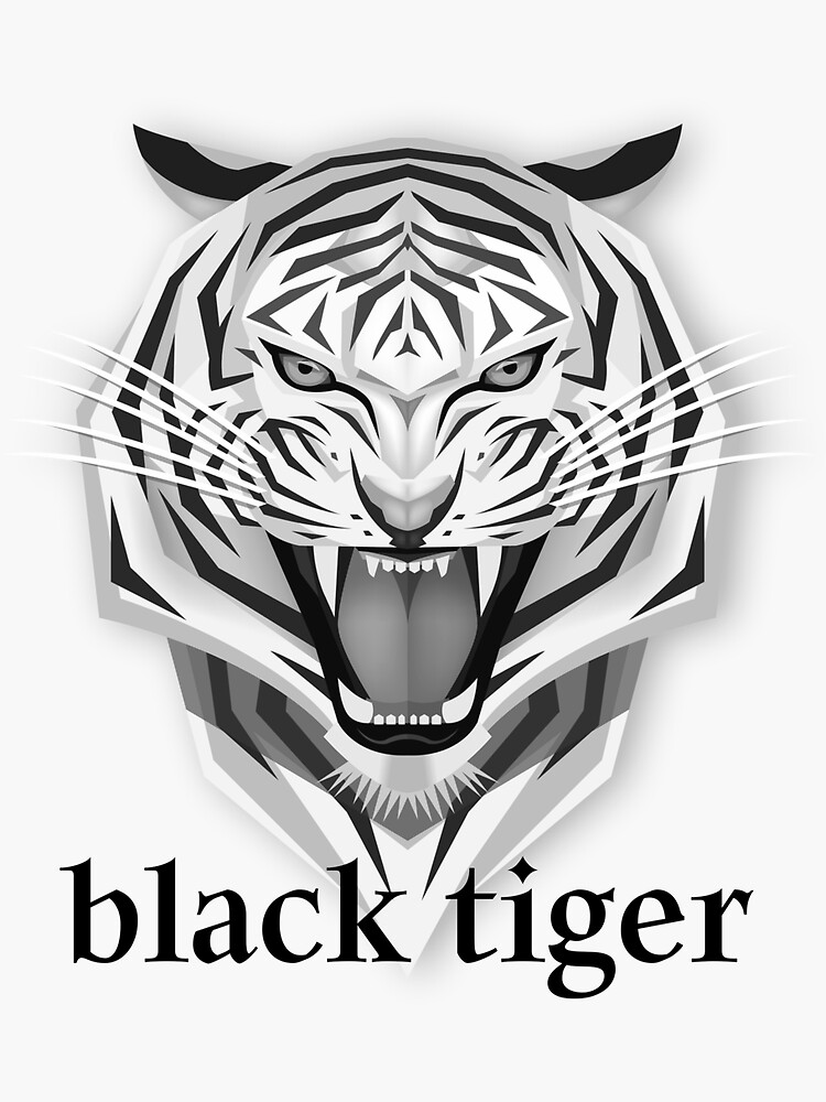 "black tiger" Sticker for Sale by daddy-Lee | Redbubble