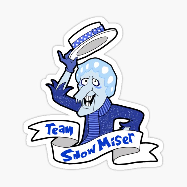 "Team Snow Miser" Sticker for Sale by carly001 | Redbubble