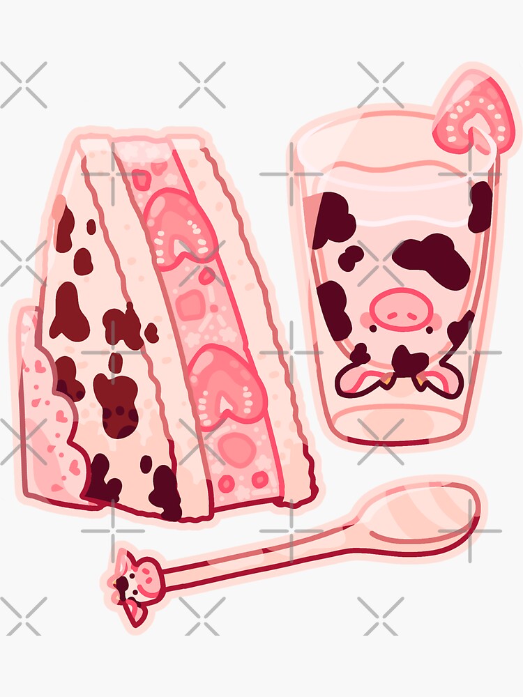 "Cow milkshake" Sticker by SilAchan | Redbubble
