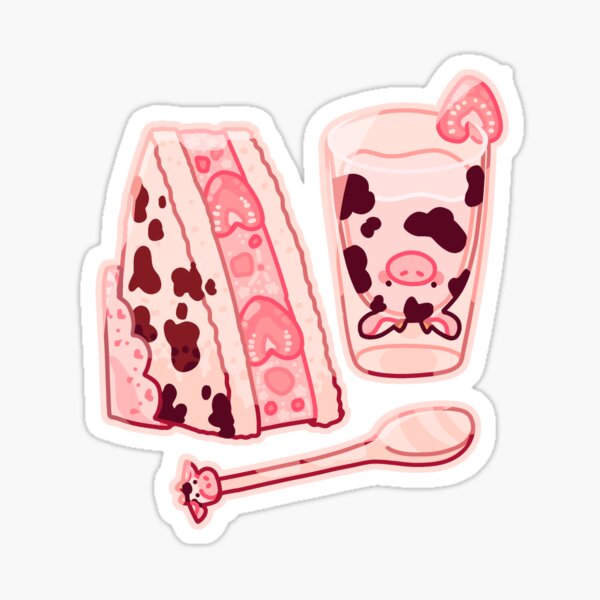 "Cow milkshake" Sticker by SilAchan | Redbubble