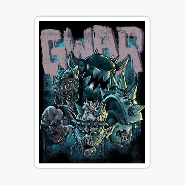 "gwar - best logo" Sticker by brendmarti | Redbubble