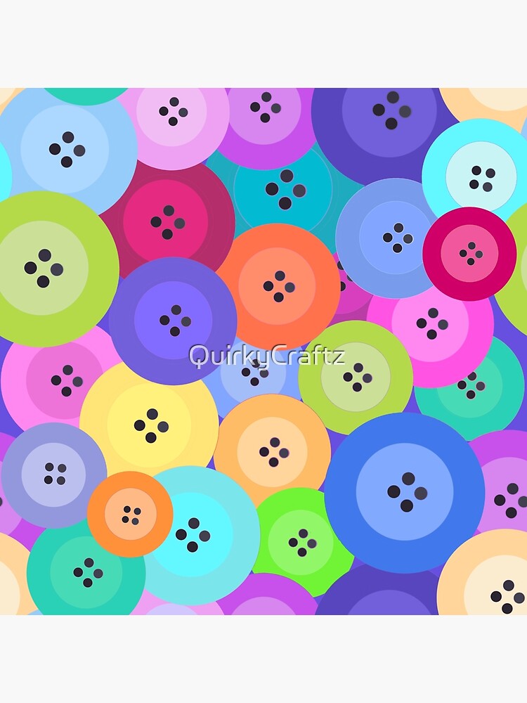 "Rainbow buttons" Poster for Sale by QuirkyCraftz | Redbubble