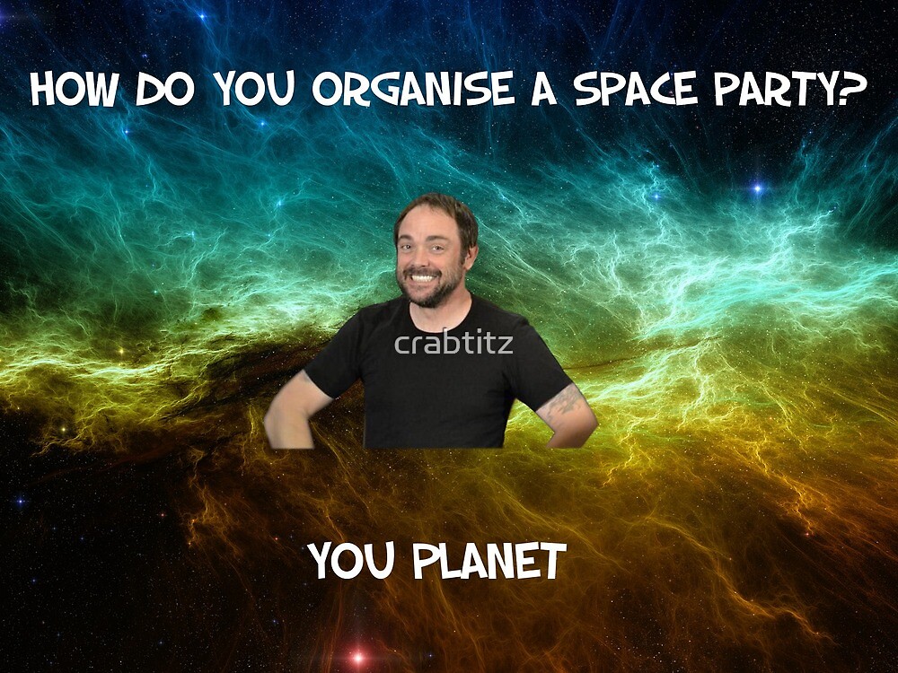 "Lame dad space joke ft Mark Sheppard" by crabtitz | Redbubble