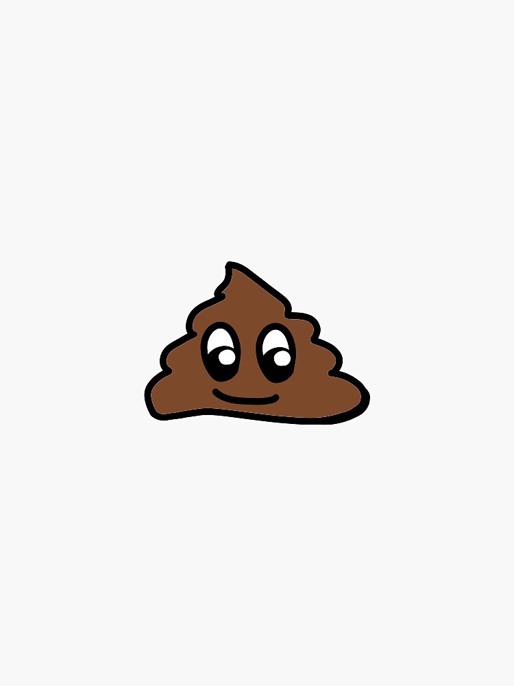 "Happy Poop" Sticker for Sale by pokiesean | Redbubble