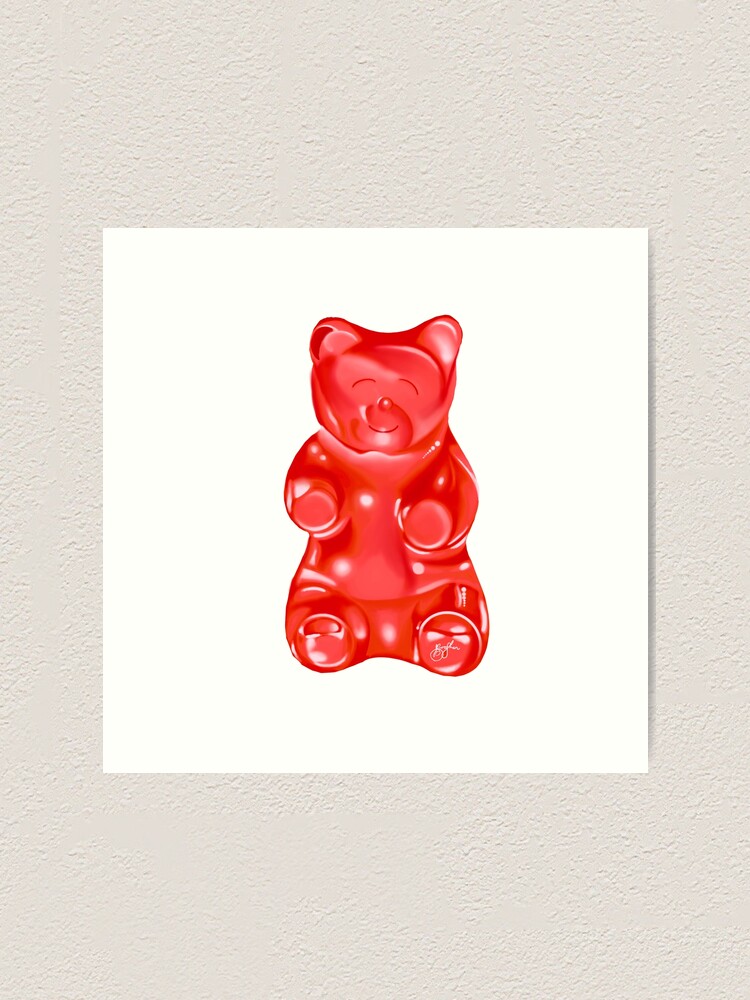 "Red Gummy Bear" Art Print for Sale by ArtbyBroghan | Redbubble