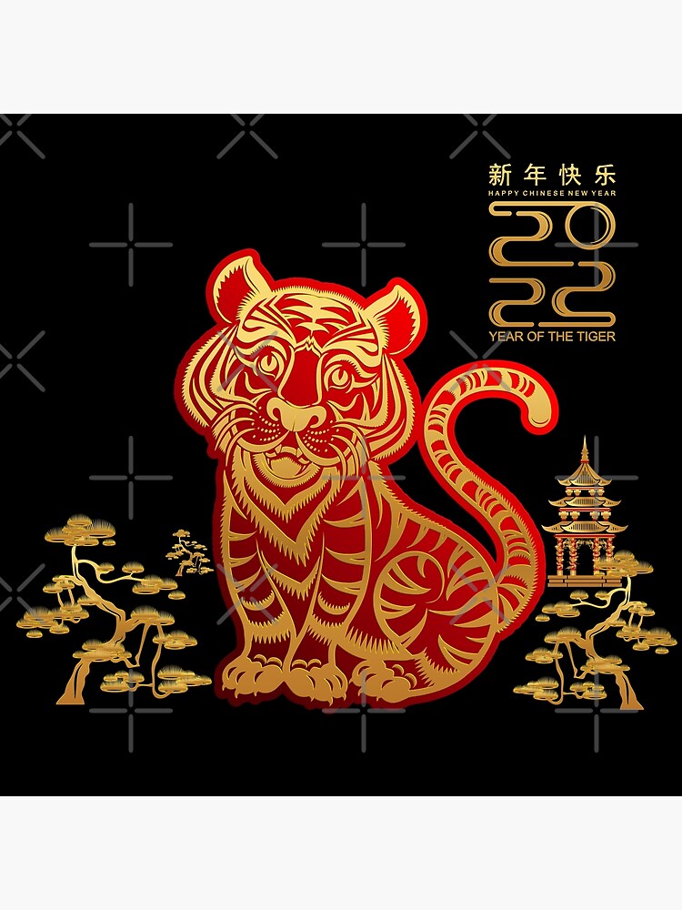 "Happy Chinese New Year 2022 Chinese Year of the Water Tiger - Black ...