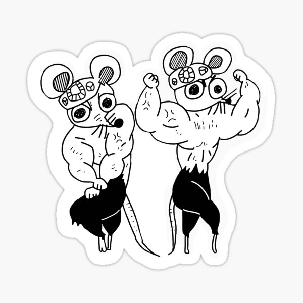 "Buff Mice" Sticker for Sale by mccluava | Redbubble