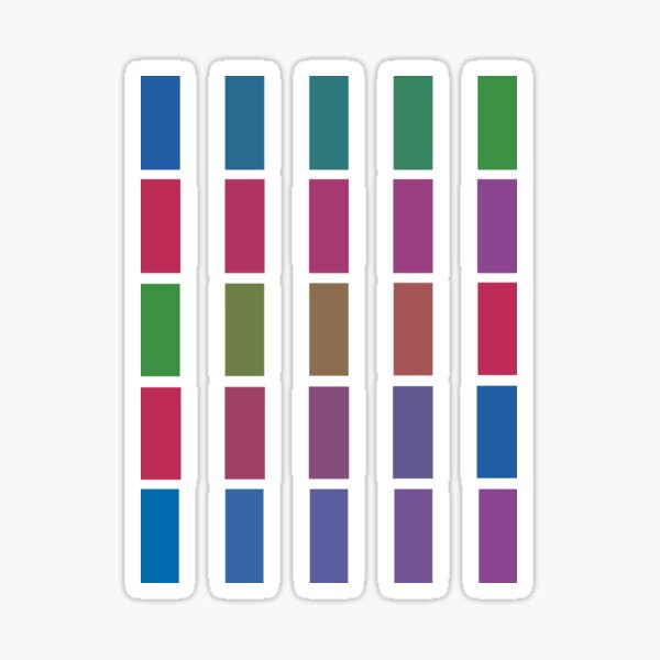 "color palette " Sticker for Sale by PSCSCo | Redbubble