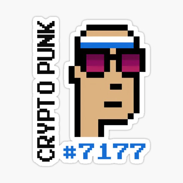 "Crypto Punk 6905 Art collection" Sticker by TwoFeathersNY | Redbubble