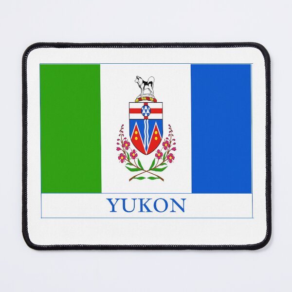 Yukon Canada Flag Yukon Canada Map With Canadian National Flag Vector