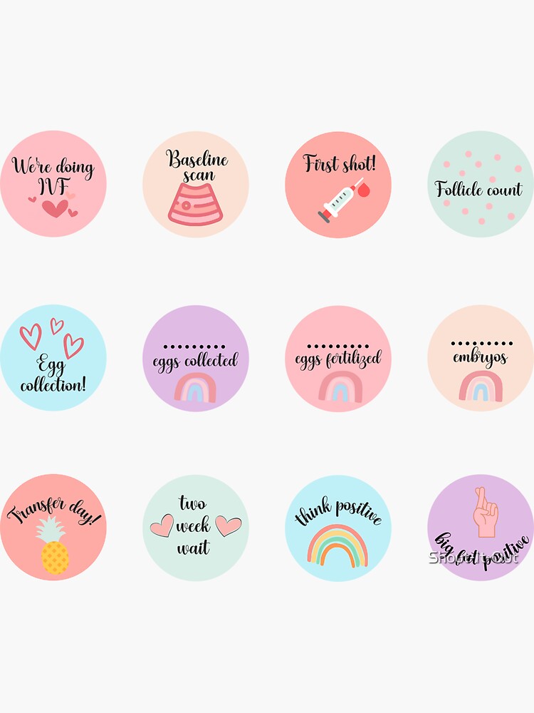 "IVF Journey Sticker Sheets" Sticker for Sale by Shout-It-Out | Redbubble