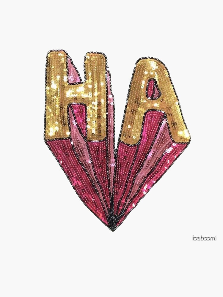 "HA bubble letters" Sticker for Sale by isabssmi | Redbubble