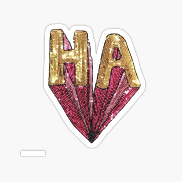 "HA bubble letters" Sticker for Sale by isabssmi | Redbubble