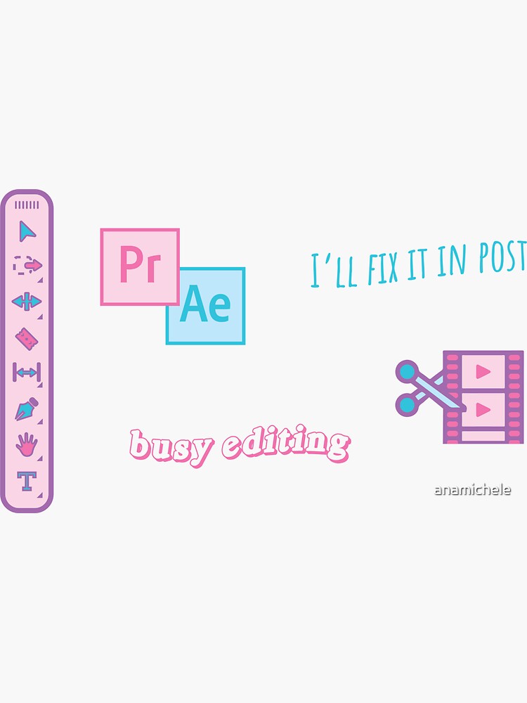 "Video Editor Sticker Pack" Sticker for Sale by anamichele | Redbubble