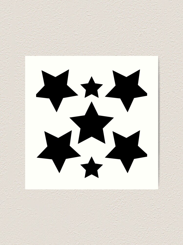 "Black star" Art Print for Sale by Go2grafix | Redbubble