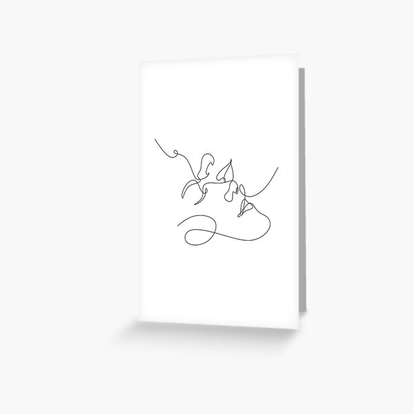 "line art relationship intimate couple drawings" Greeting Card for Sale ...