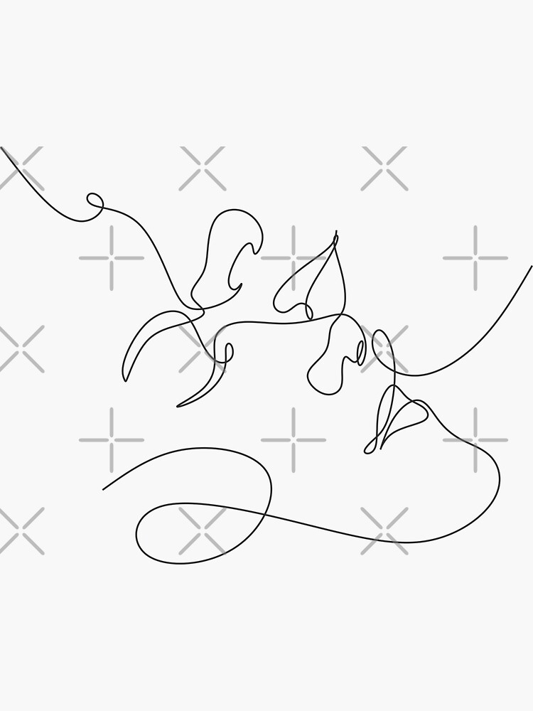 Line Art Relationship Intimate Couple Drawings Sticker For Sale By Onelineprint Redbubble 