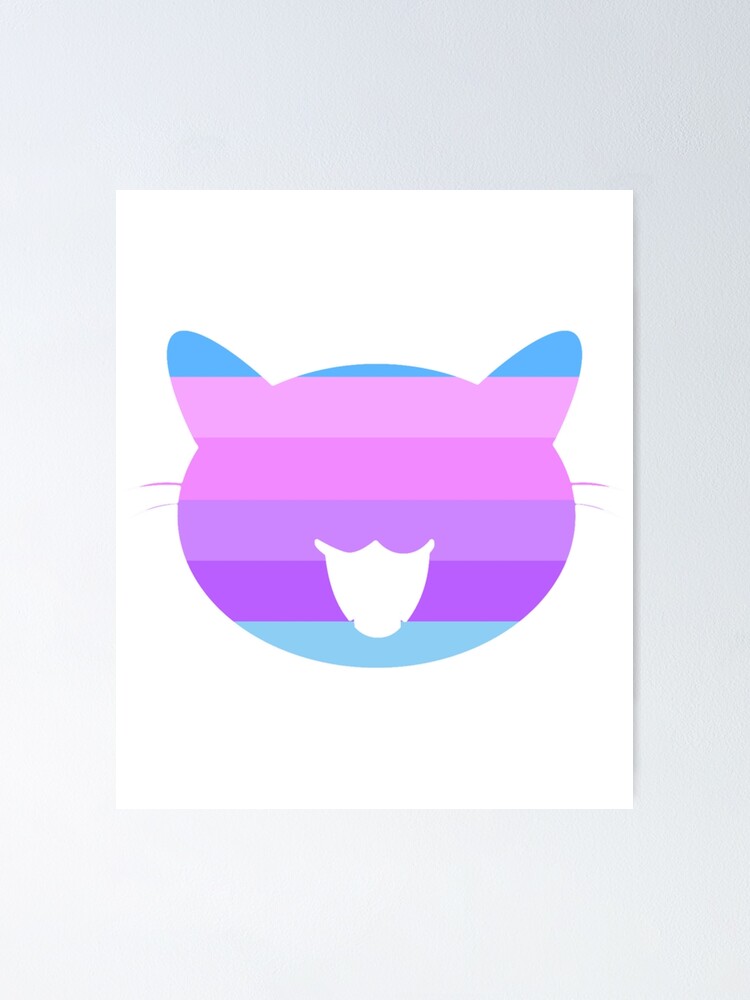 "Catgender Kitty - Cute Catgender " Poster by ThunderPlushies | Redbubble