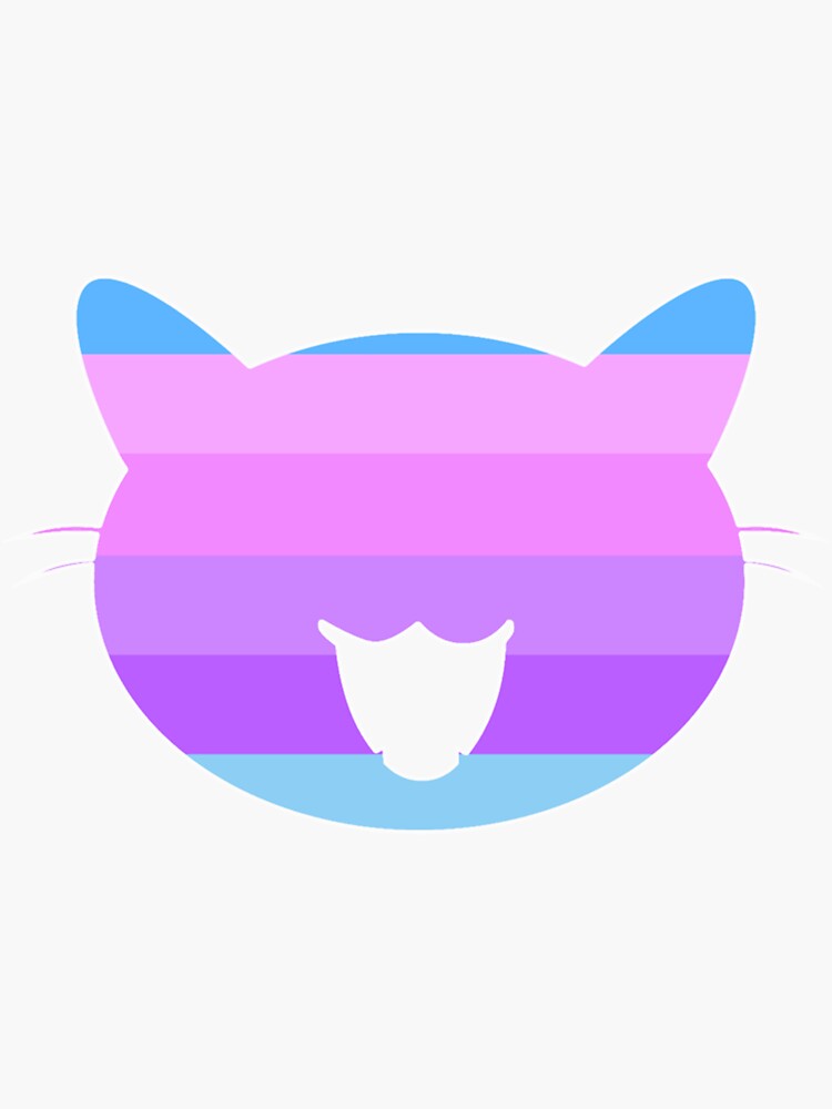 "Catgender Kitty - Cute Catgender " Sticker by ThunderPlushies | Redbubble