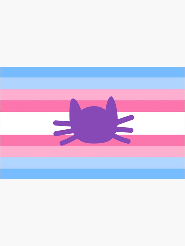 "catgender with cat logo " Sticker for Sale by ThunderPlushies | Redbubble