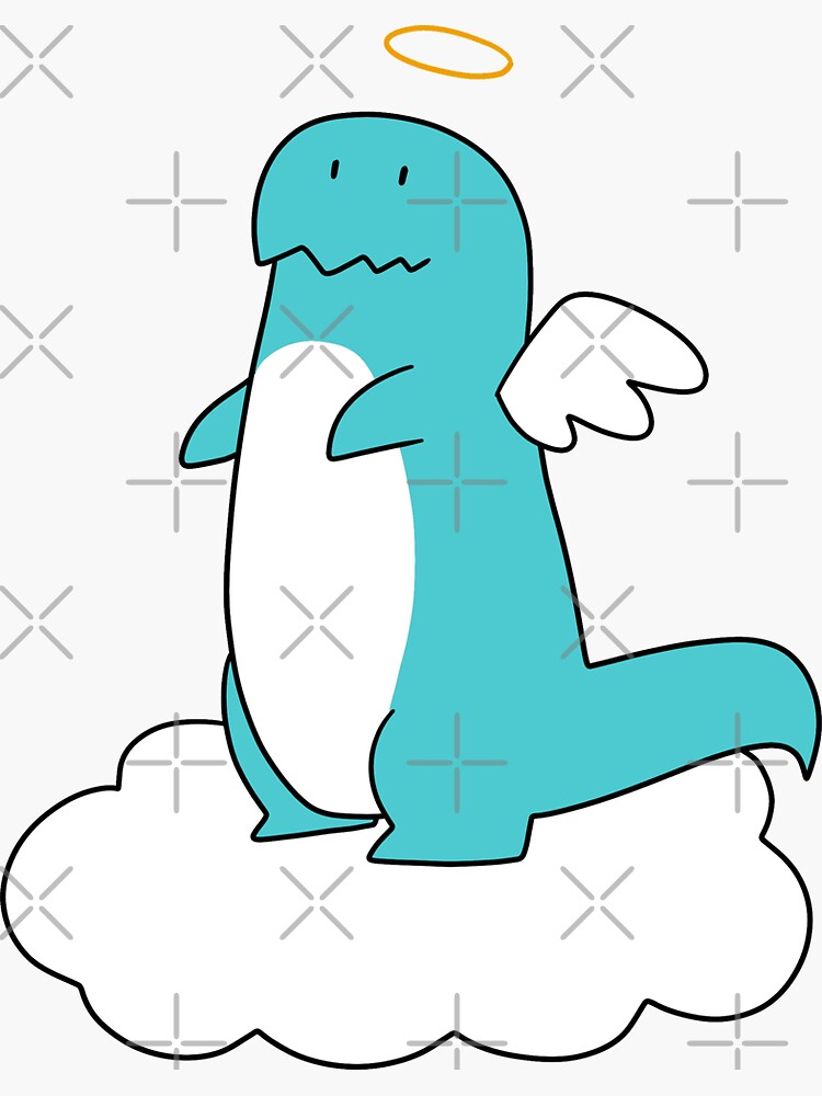 "Angel T-rex" Sticker for Sale by SaradaBoru | Redbubble