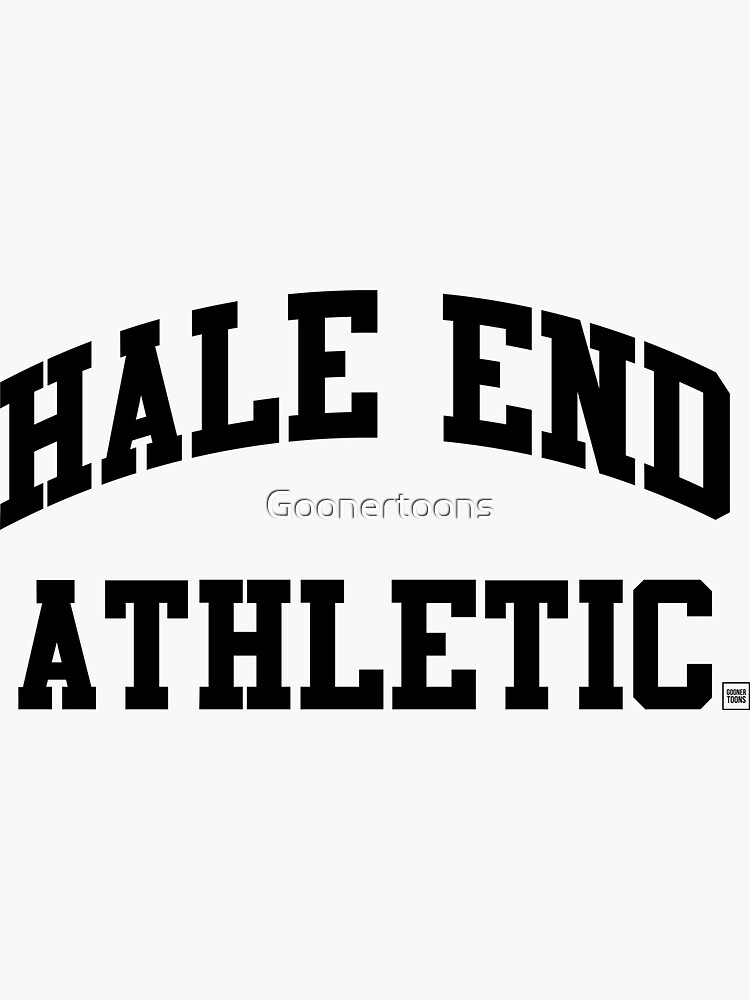 "Hale End Athletic (black font)" Sticker by Goonertoons | Redbubble