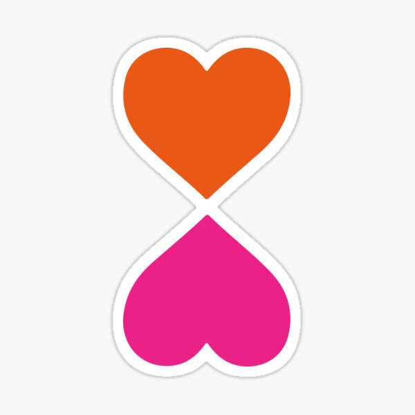 "Two Hearts" Sticker for Sale by wowwowart | Redbubble