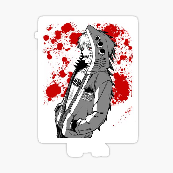 Paper Beam Chainsaw Man Shark Devil Waterproof Vinyl Die Cut Sticker ...
